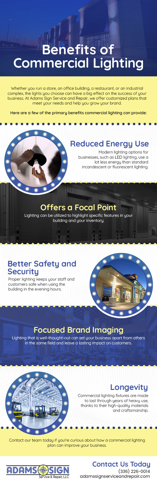 Benefits of Commercial Lighting [infographic] | Adams Sign Service and ...